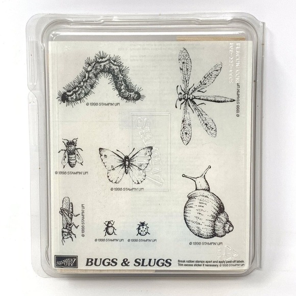 Stampin' Up! | Office | Stampin Up Bugs Slugs Wooden Rubber Stamps 998 ...